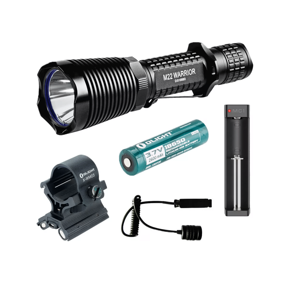 Olight M22 Warrior Led Pannon Vadász lámpa szett – Drilling Vadászbolt